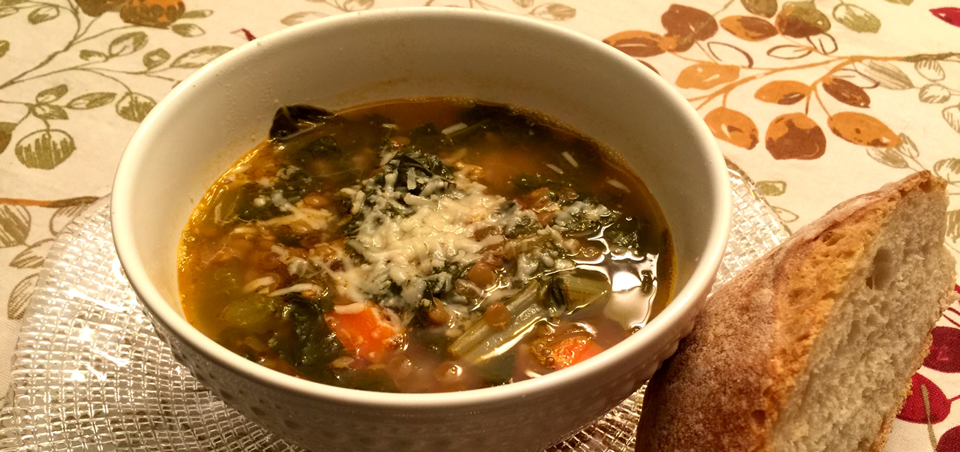 Swiss Chard and Lentil Soup - Lidia