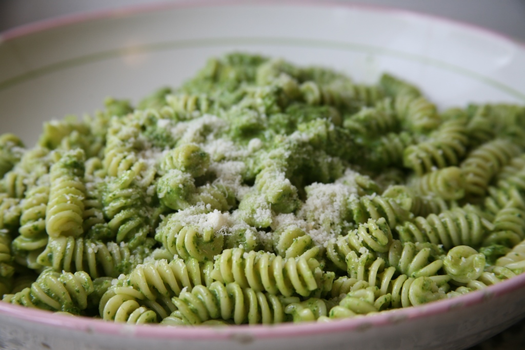 Pasta with Basil Pistachio Pesto - Lidia