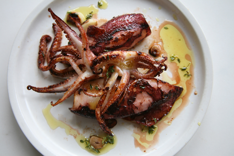 Grilled Calamari Strips - Lidia