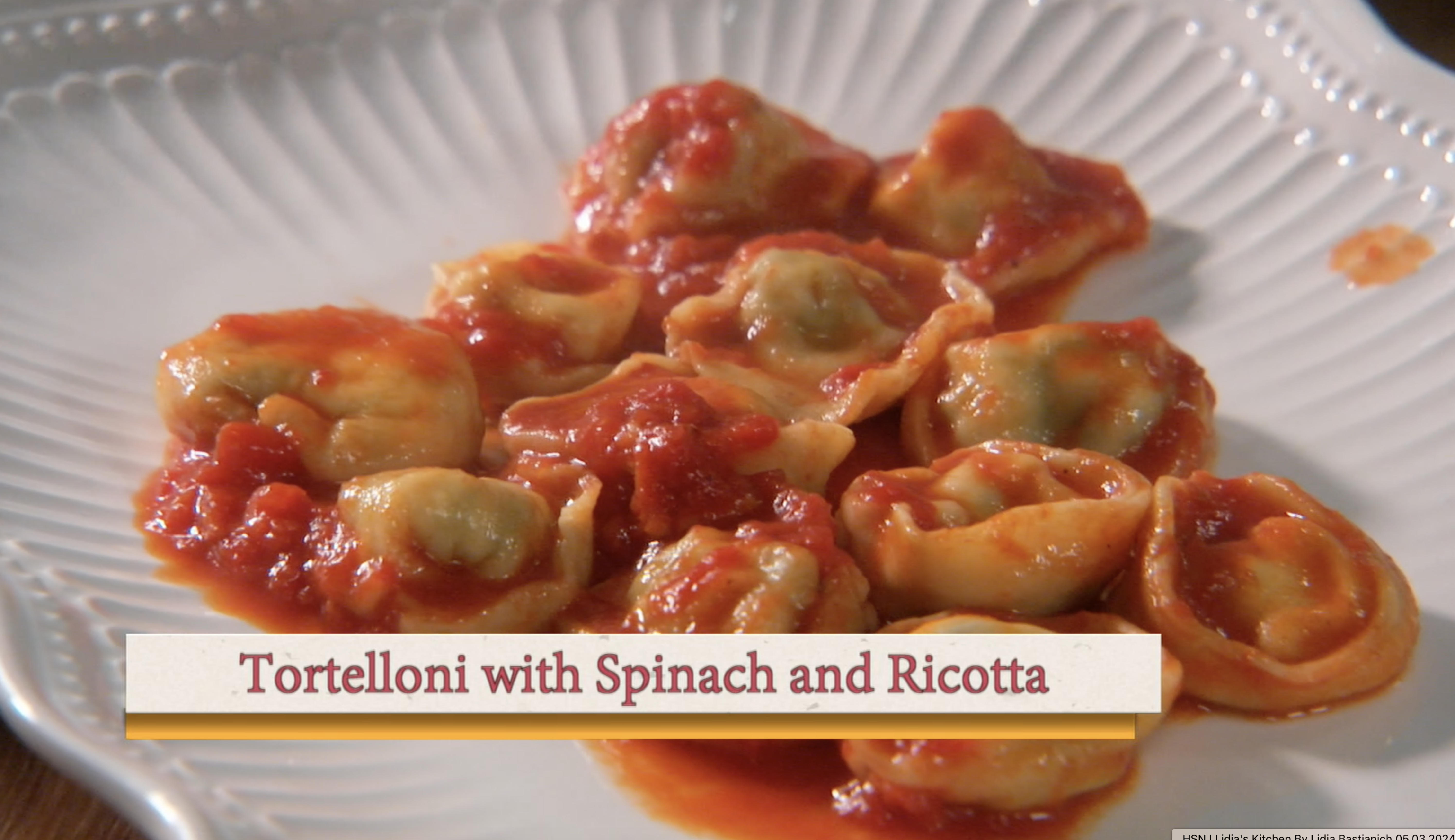 Tortelloni with Spinach and Ricotta - Lidia