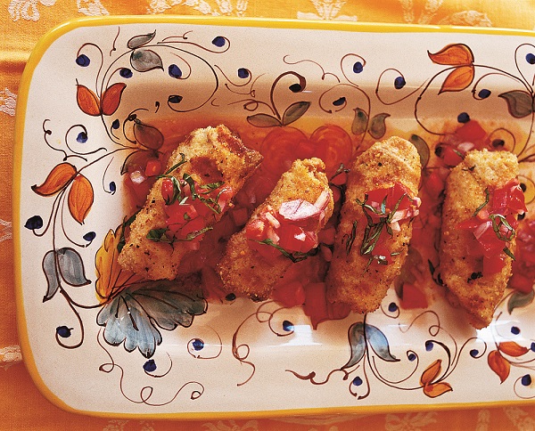 Grilled Tuna Rollatini under Tomato Lemon Marinade - Lidia