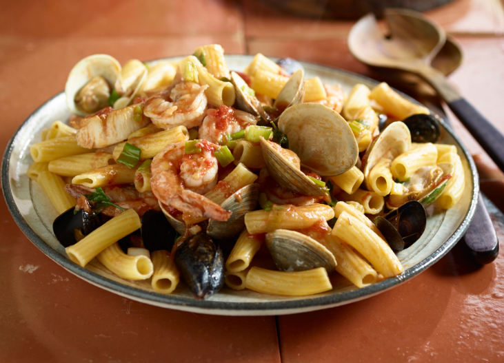 SEDANI WITH SEAFOOD SAUCE - Lidia