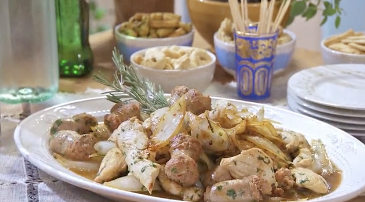 Chicken Bites with Sausages in a Vinegar Sauce - Lidia