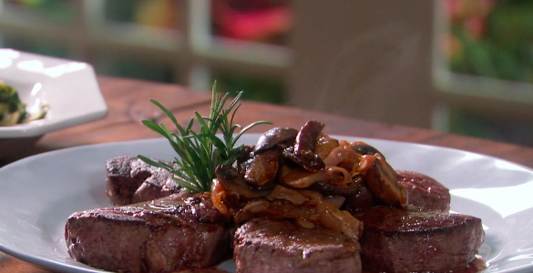 Seared Beef Fillet with Mushroom Sauce - Lidia