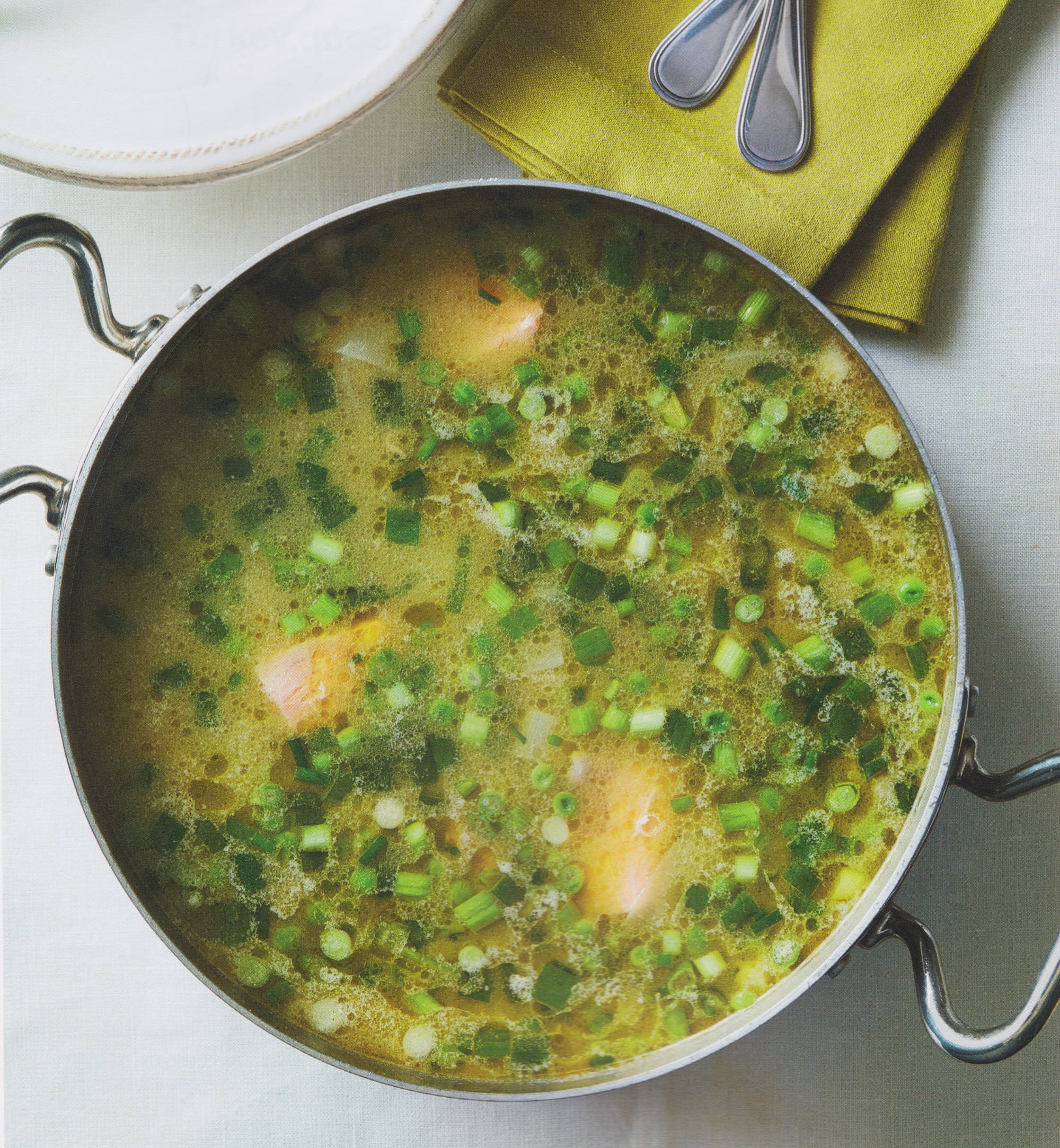 Salmon, Rice, and Leek Soup - Lidia