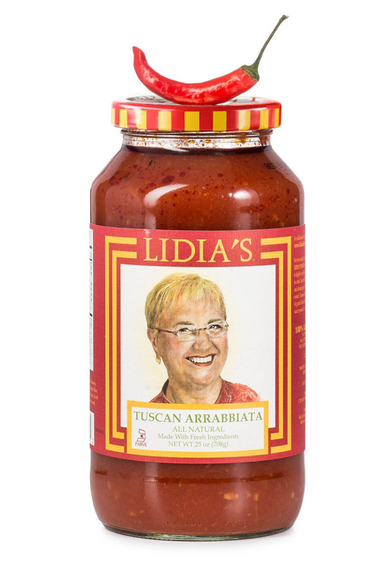 Penne with Lidia's Tuscan Arrabbiata Sauce, Rosemary, and Ricotta - Lidia